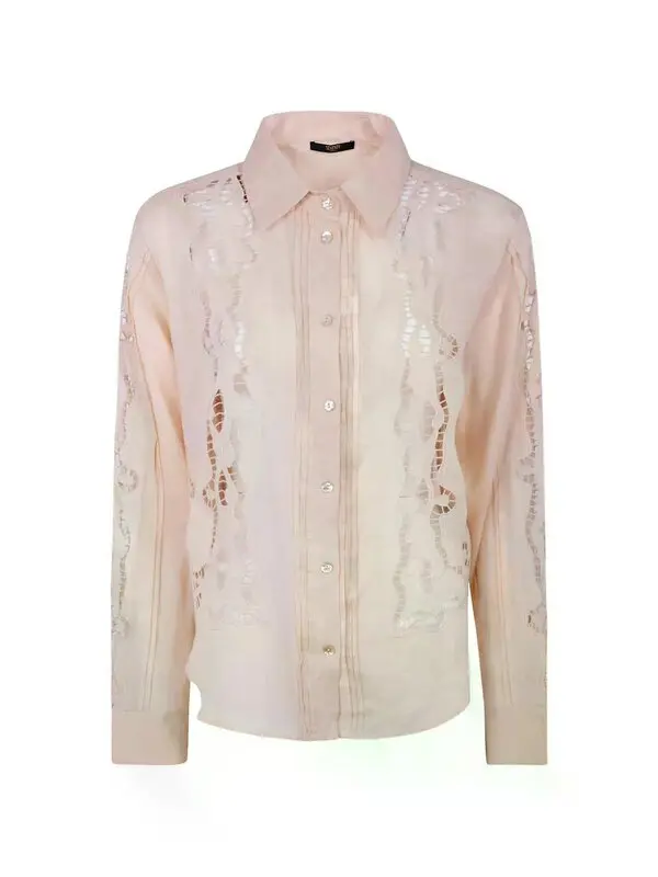 Seventy Powder Ramie Openwork Shirt - Neutrals