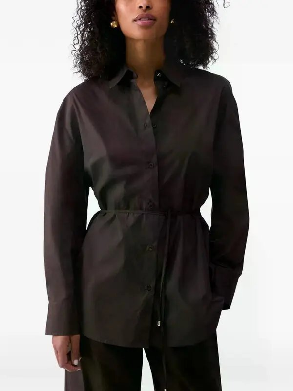 Liu Jo Belted Button Front Shirt With Button Cuffs