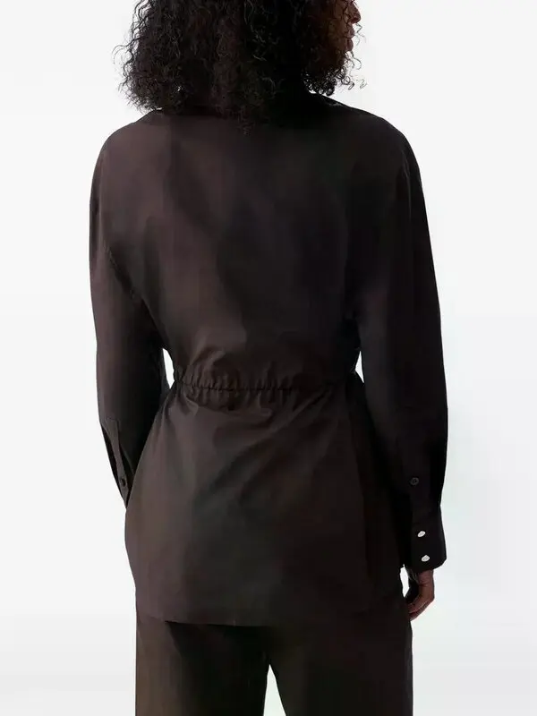 Liu Jo Belted Button Front Shirt With Button Cuffs