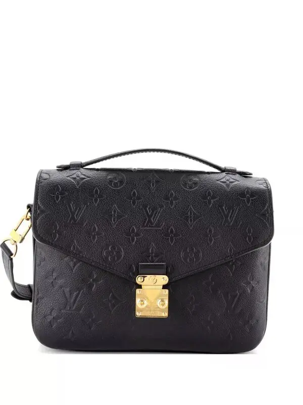 LOUIS VUITTON Monogram Empreinte Leather Pochette Metis Crossbody Bag - Black