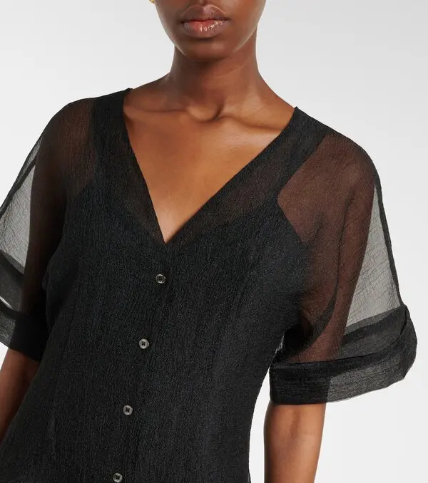 Staud Elle Organza Midi Dress