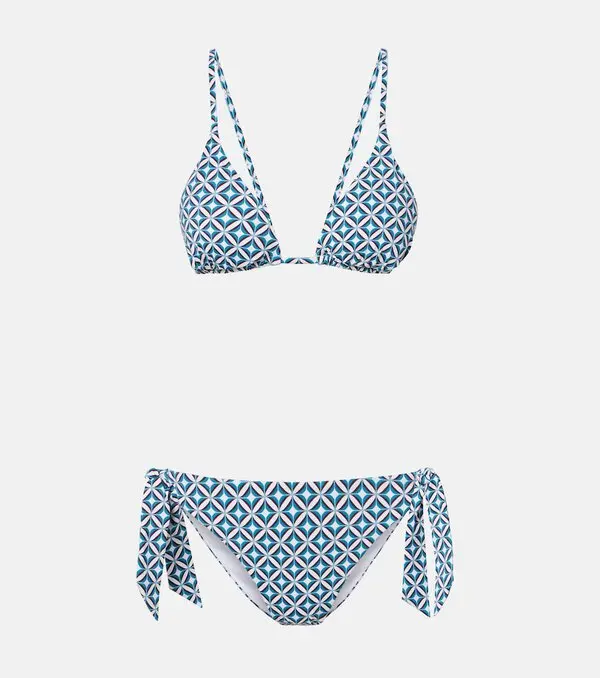 Max Mara Geometric Print Bikini Set - Blue