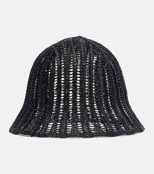 Brunello Cucinelli Woven Bucket Hat - Black