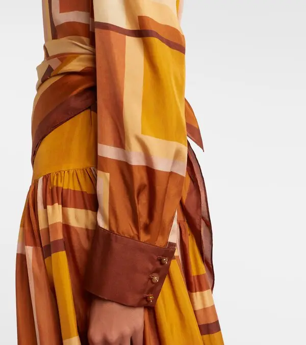 Zimmermann Como Printed Silk Shirt Dress