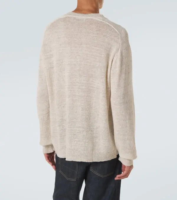Our Legacy Rue Linen And Cotton Sweater - Beige