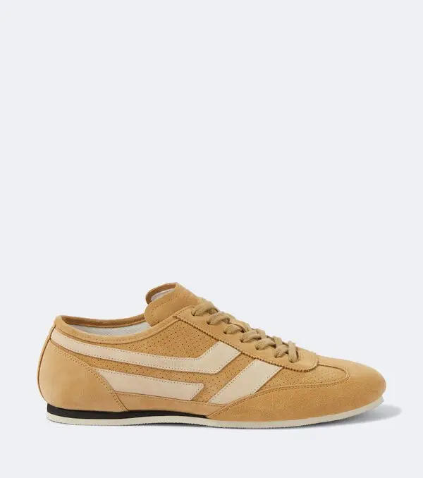 TOM FORD Suede Lace-up Sneakers - Beige