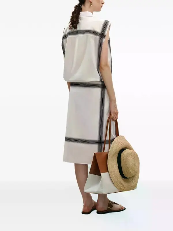 LESS Striped Asymmetric Skirt