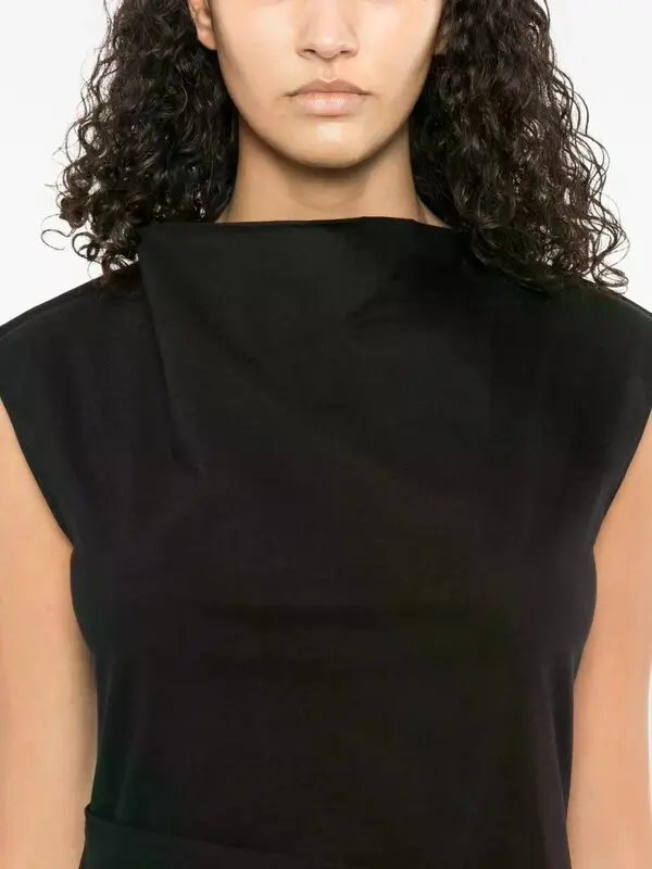 LESS Draped Waist Sleeve Dress