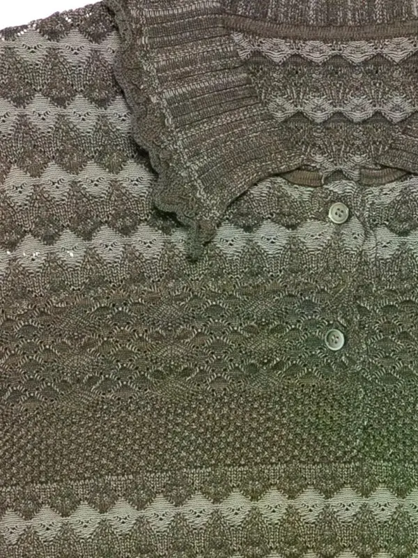 JNBY Collared Patterned Knit Top