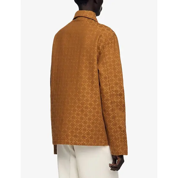 Sandro Square-cross Print Denim Jacket
