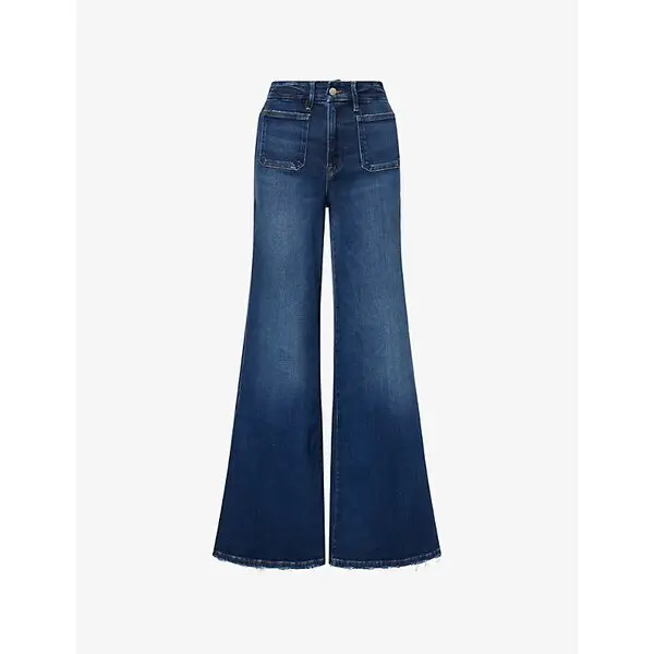 Good American Soft Tech Palazzo Stretch-denim Jeans - Indigo511