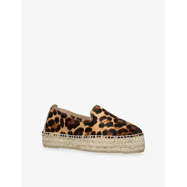Manebí Leopard Leather Espadrilles
