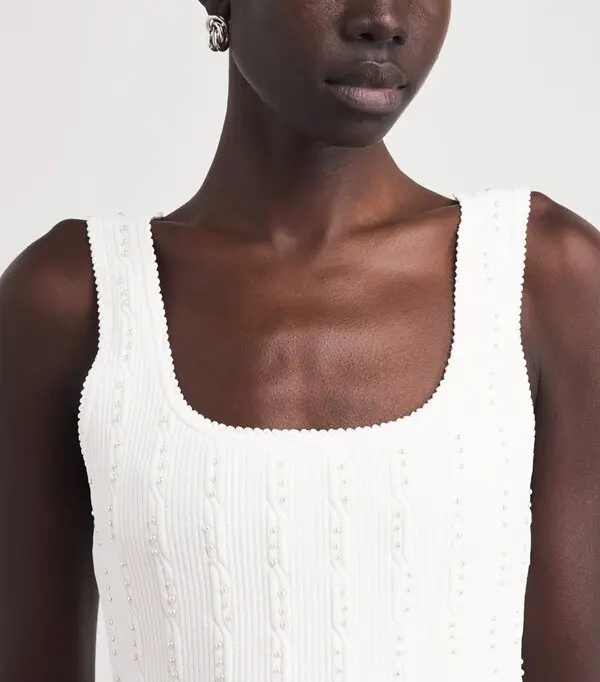 Sandro Beaded Knit Mini Dress