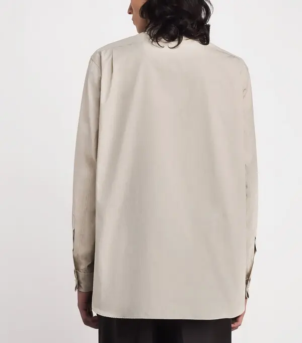 THE ROW Melchior Cotton Shirt - Brown