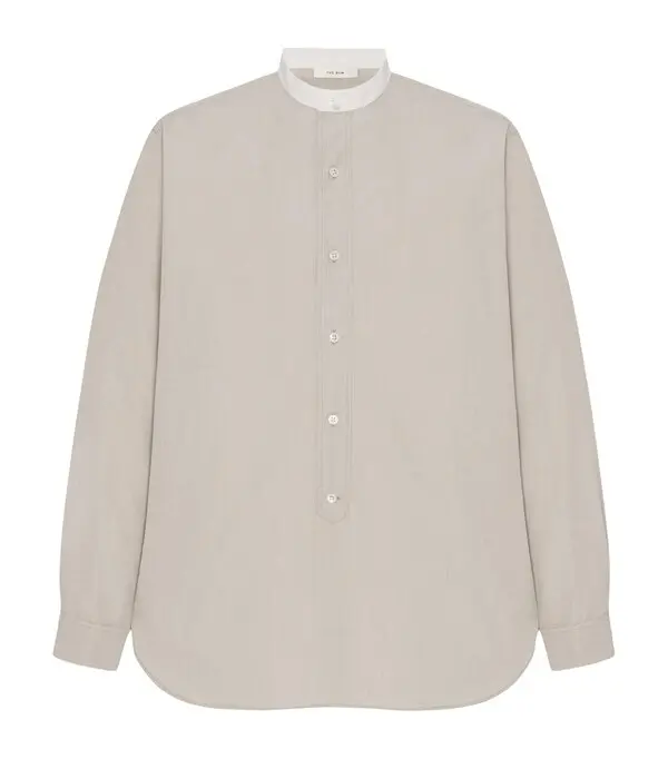 THE ROW Melchior Cotton Shirt - Brown