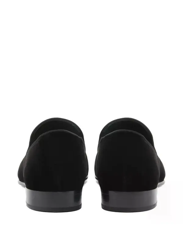 GIUSEPPE ZANOTTI Crystal Embellished Suede Loafers