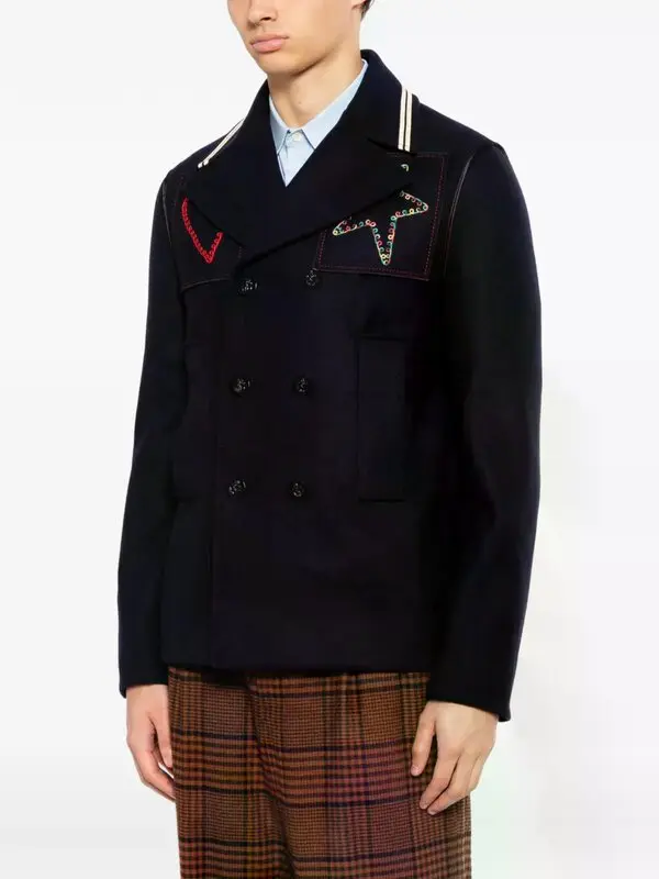 Valentino Garavani Double-breasted Embroidered Jacket