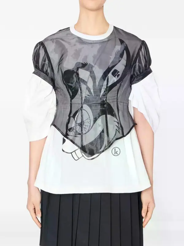 Kolor Puff-sleeve Graphic T-shirt