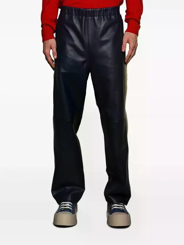 Marni Side-stripe Leather Trousers