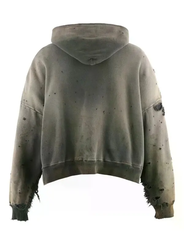 SAINT MXXXXXX Hooded Distressed Sweatshirt