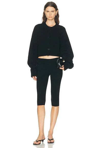 TOTEME Cropped Cardigan - Black