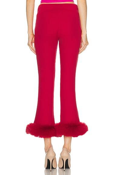 Balenciaga Flared Sweatpants With Fur Trim