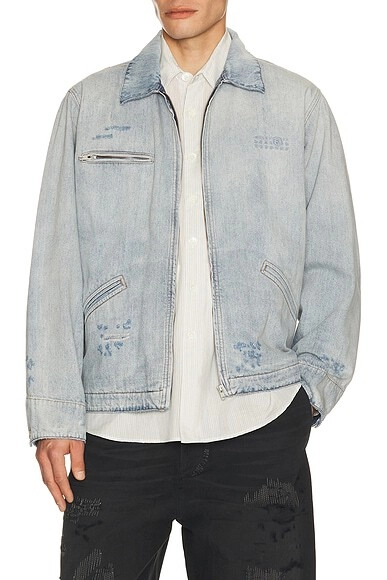 MAISON MARGIELA Denim Sports Jacket - Light Blue