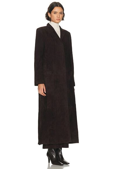 ST. AGNI Suede Tailored Coat