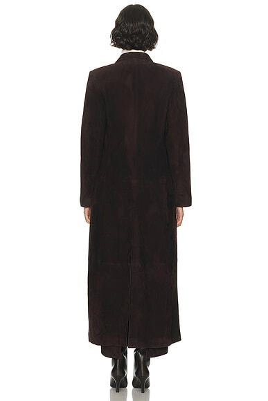 ST. AGNI Suede Tailored Coat