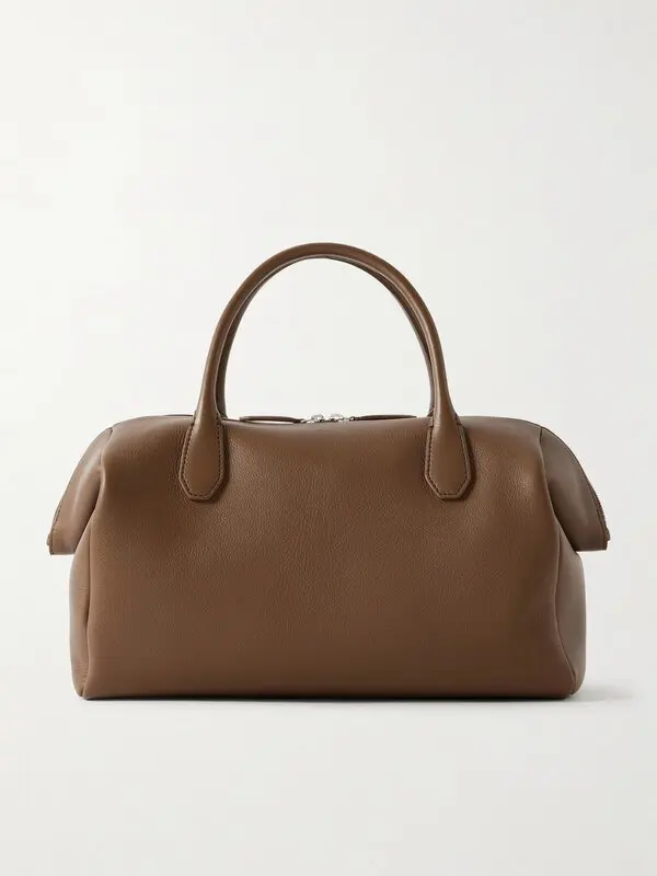 THE ROW Faye Textured Leather Tote - Brown