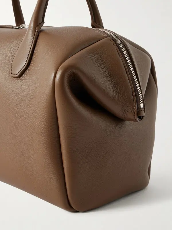 THE ROW Faye Textured Leather Tote - Brown