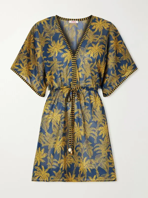ERES Peninsule Printed Mini Dress - Blue