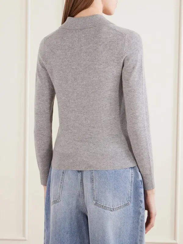 NILI LOTAN Prescott Cashmere Polo Shirt