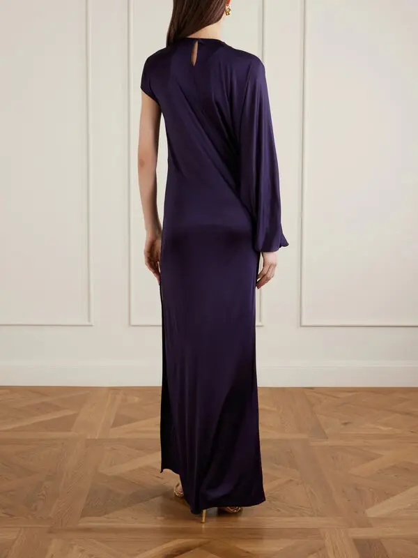 Galvan Roman Asymmetric Jersey Gown