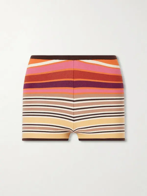 Faithfull The Brand Playa Striped Jersey Mini Shorts - Multi