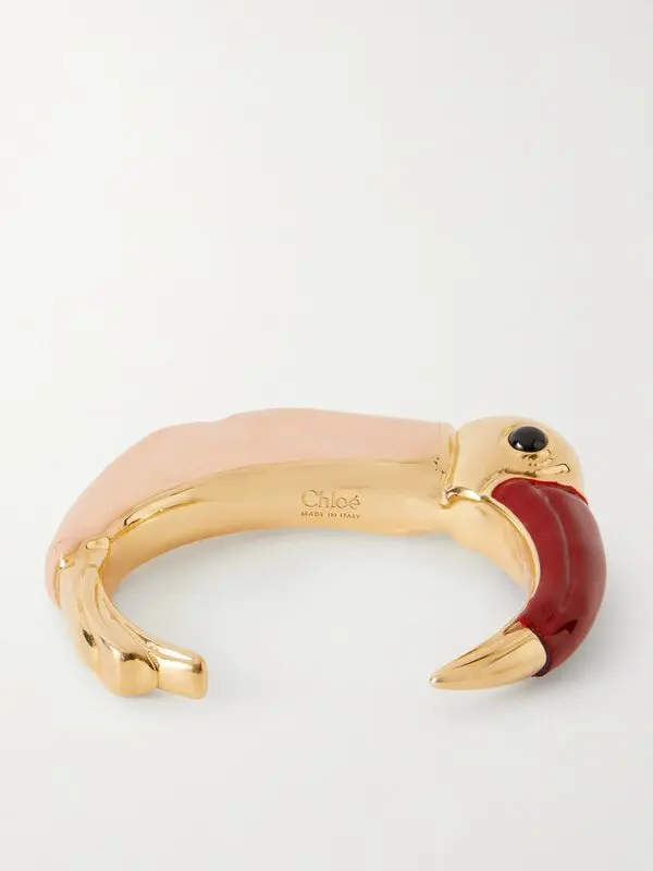 Chloé Tone And Resin Cuff - Gold