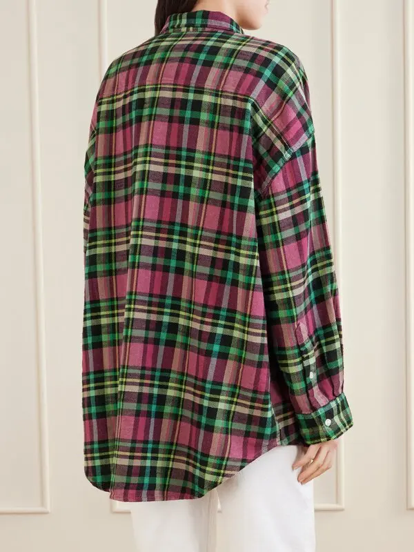 R13 Plaid Cotton-flannel Shirt