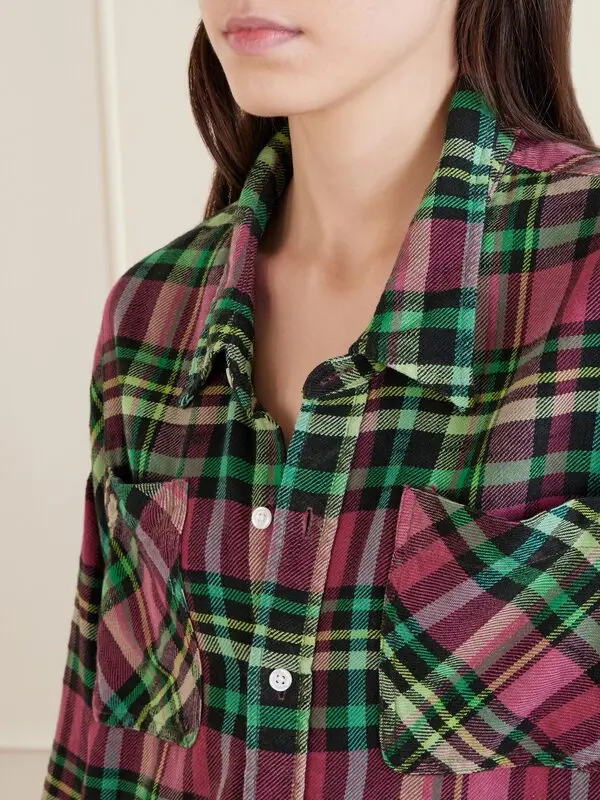 R13 Plaid Cotton-flannel Shirt