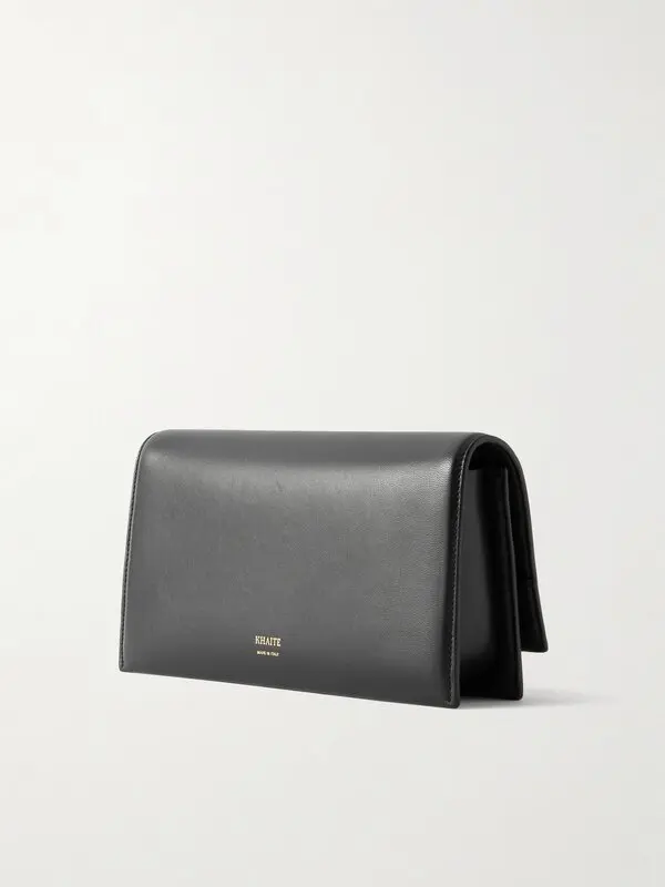 Khaite Embellished Textured-leather Clutch