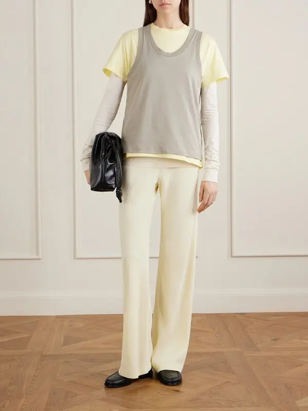 Wardrobe.NYC Layered Cotton-jersey T-shirt - Multi