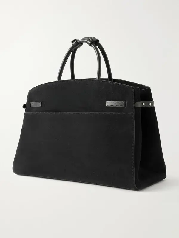 DEMELLIER The Hudson Suede And Leather Tote - Black