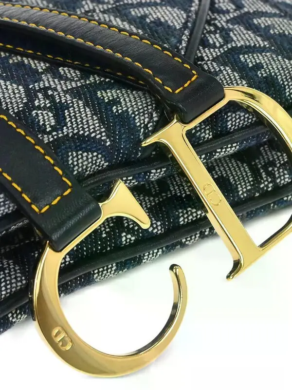 Dior 2002 Double Saddle Monogram Canvas Handbag