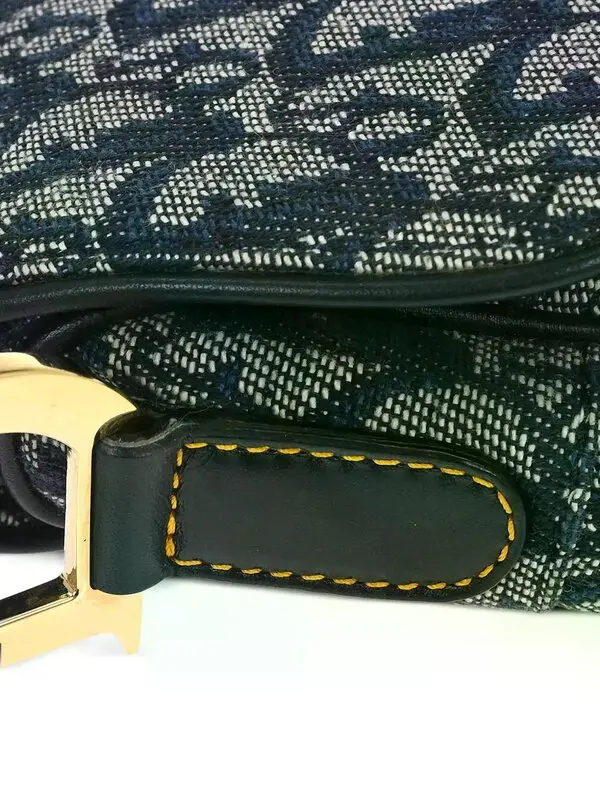 Dior 2002 Double Saddle Monogram Canvas Handbag
