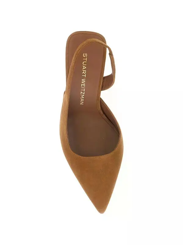 STUART WEITZMAN Vinnie Pointed Slingback Pumps - Brown