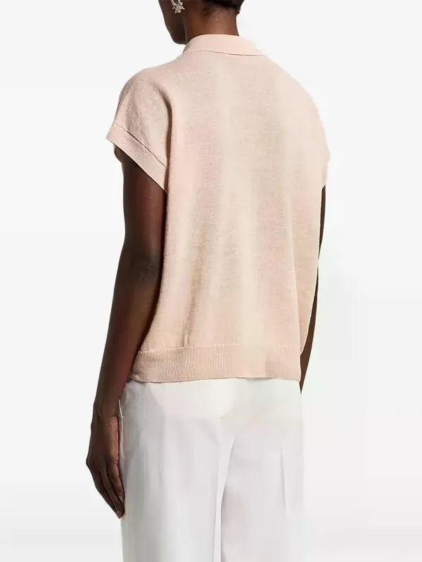 Peserico Polo Knitwear With Chest Pocket - Pink