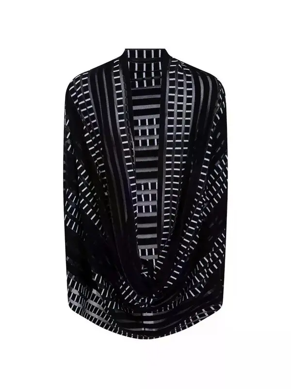 PIERANTONIOGASPARI Striped Grid Sweater - Black