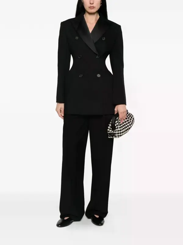 LA PISCINE Double-breasted Sculpted Blazer