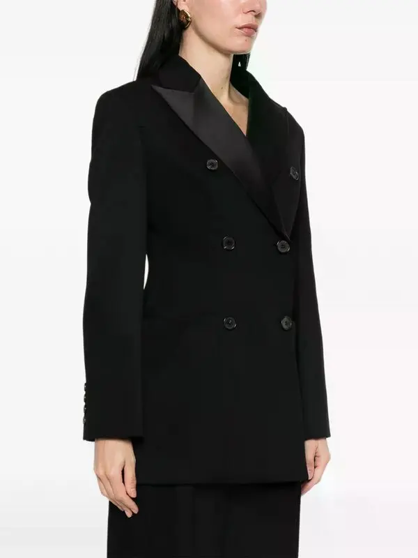 LA PISCINE Double-breasted Sculpted Blazer