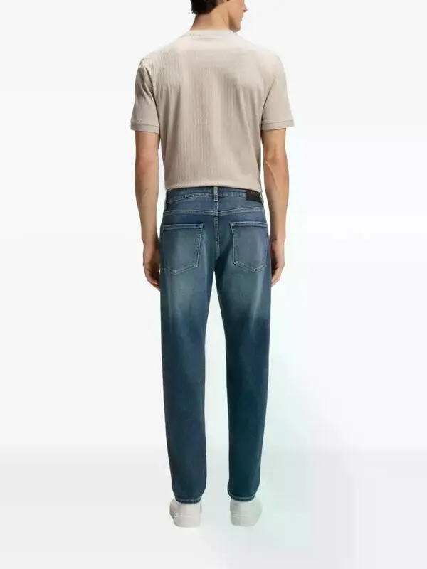 BOSS Logo Patch Straight Leg Jeans