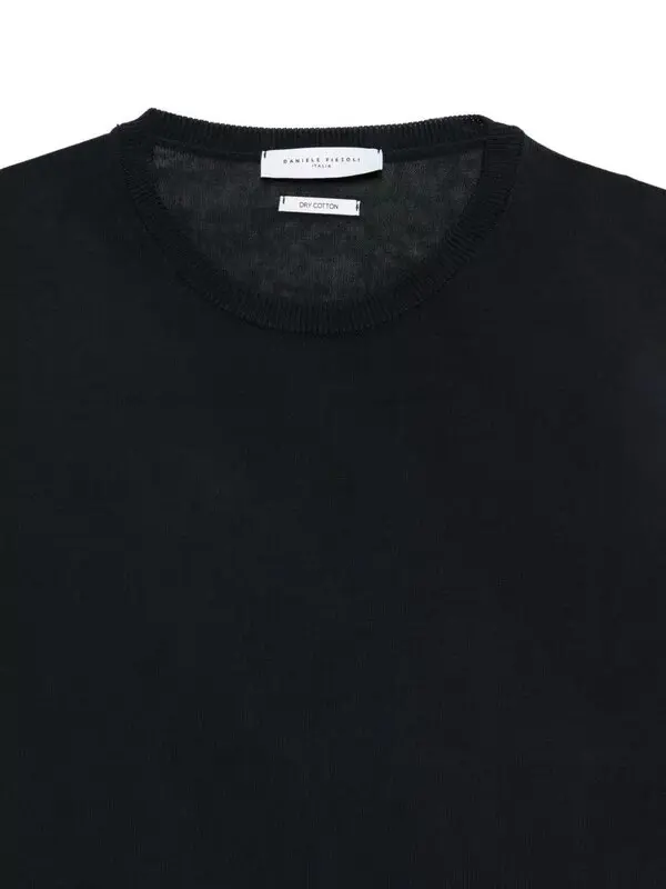 DANIELE FIESOLI Cotton Round Neck Long Sleeve Pullover